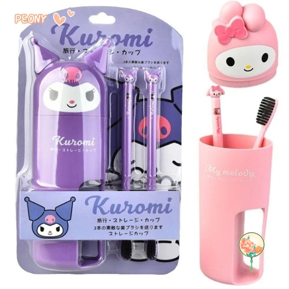 PEONY-HOME 1Set Teeth Brushing Cup, Sanrio My Melody Kuromi Hello Kitty ...