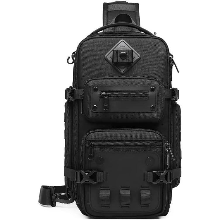 OZUKO serbaguna Sling Bag untuk lelaki, kapasiti besar Sling Backpack ...