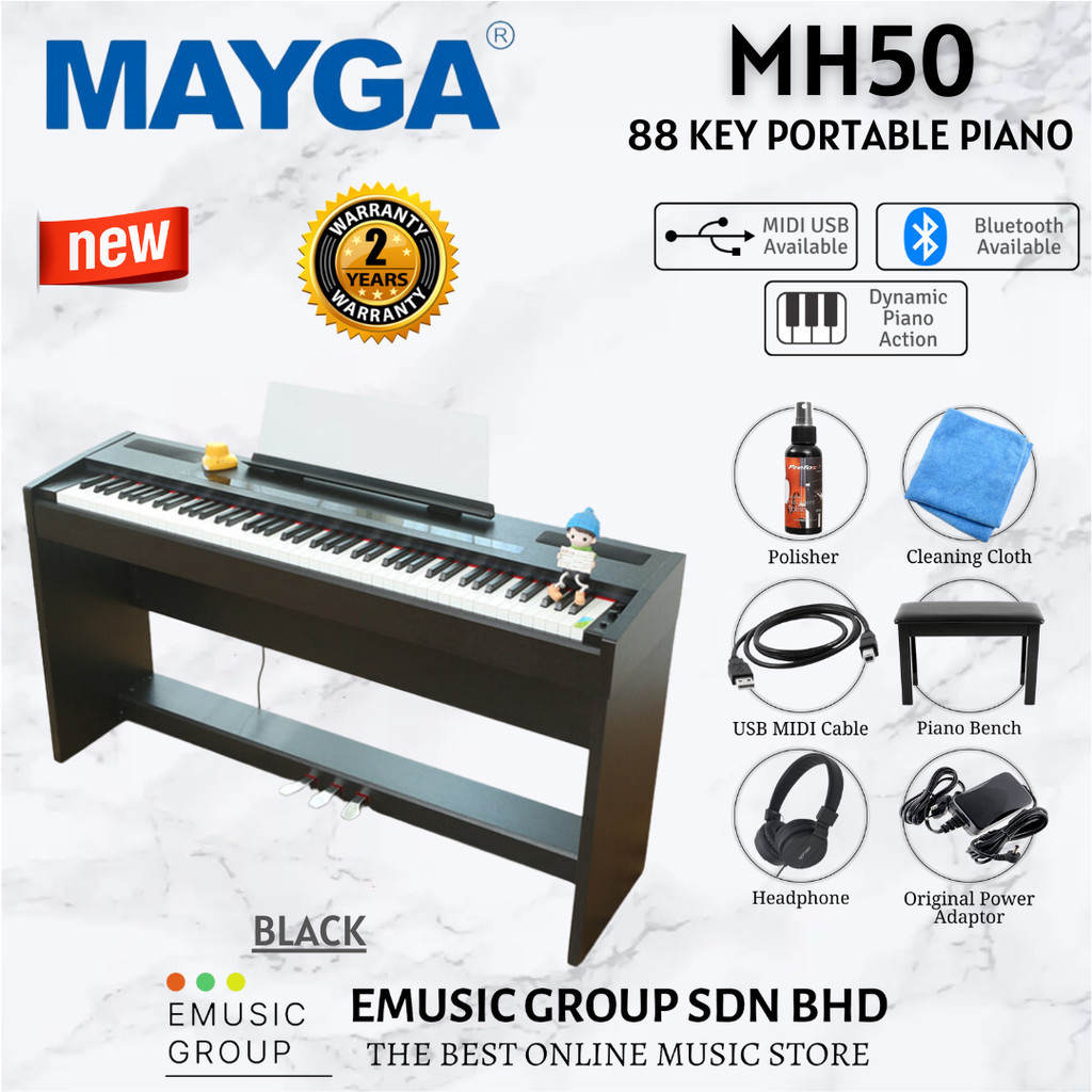 MAYGA MH-50 New 88-Key Portable Keyboard With Bluetooth Function And ...