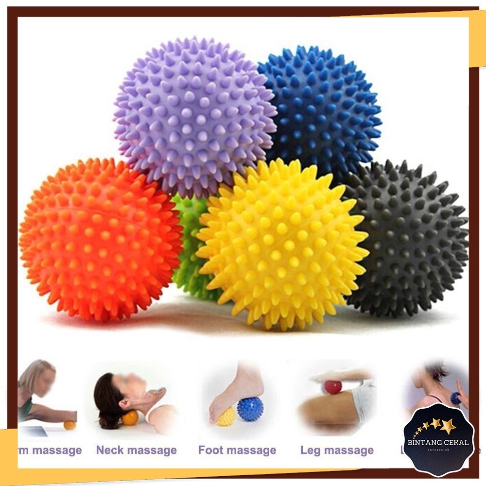 BC 7.5cm 9cm Spiky Massage Ball Trigger Point Sport Fitness Hand Foot ...