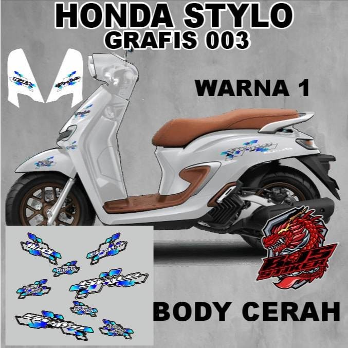 Honda stylo 160cc Graphic 3 Bright striping sticker - striping sticker ...