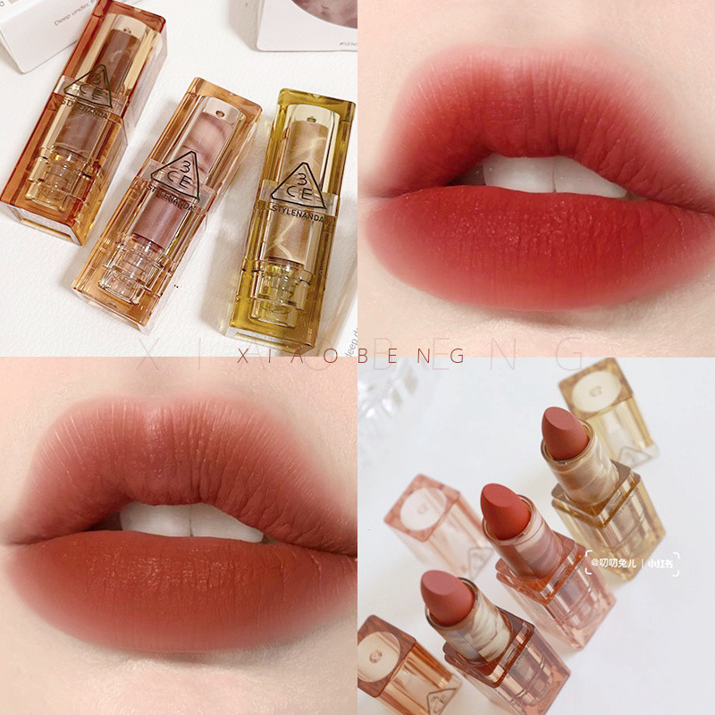 3CE amber water wave transparent lipstick velvet matte matte whitening ...