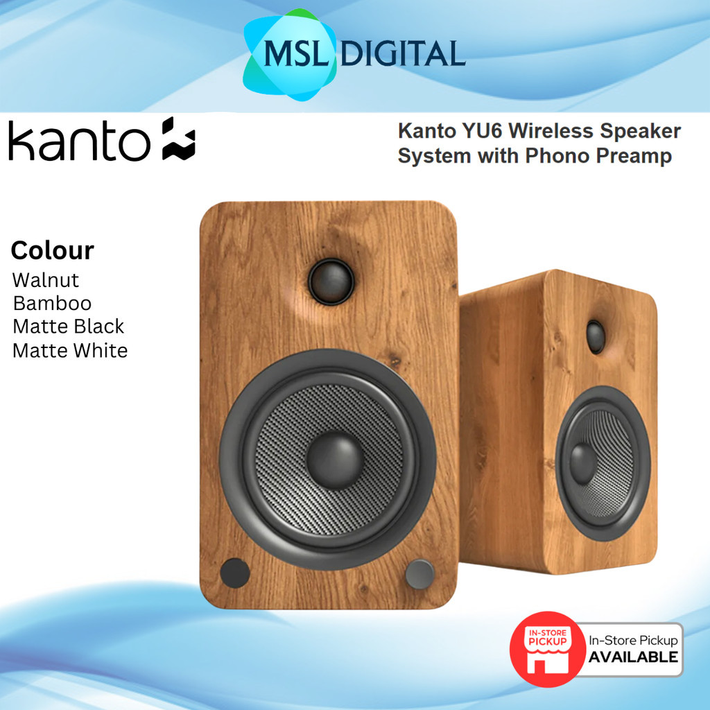 Kanto YU6 Powered Speakers with Bluetooth and Phono Preamp | Shopee ...