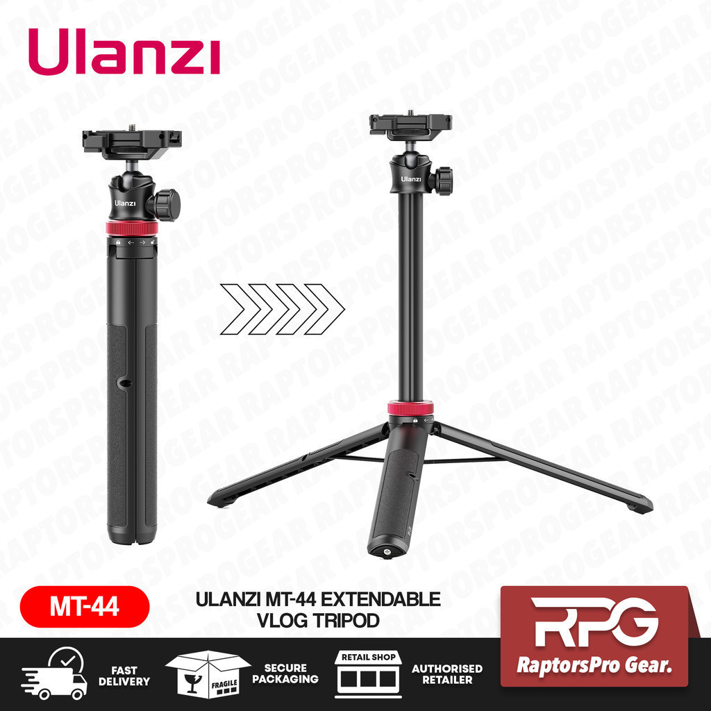 ULANZI MT-44 Extendable Vlog Tripod (Black/White) with Smartphone ...