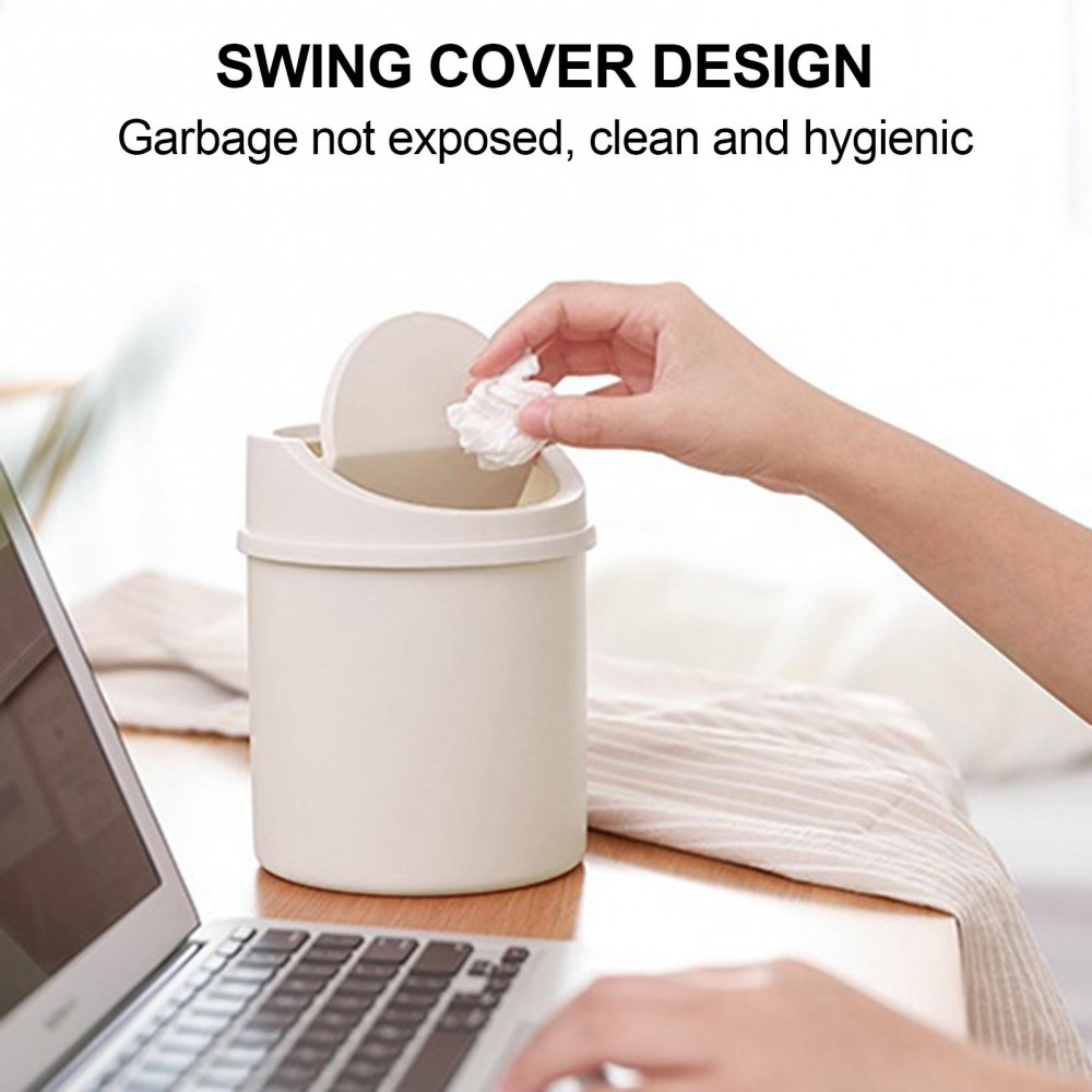 YL Small Trash Can , Creative Mini Garbage Cans with Lid , Tiny Waste ...