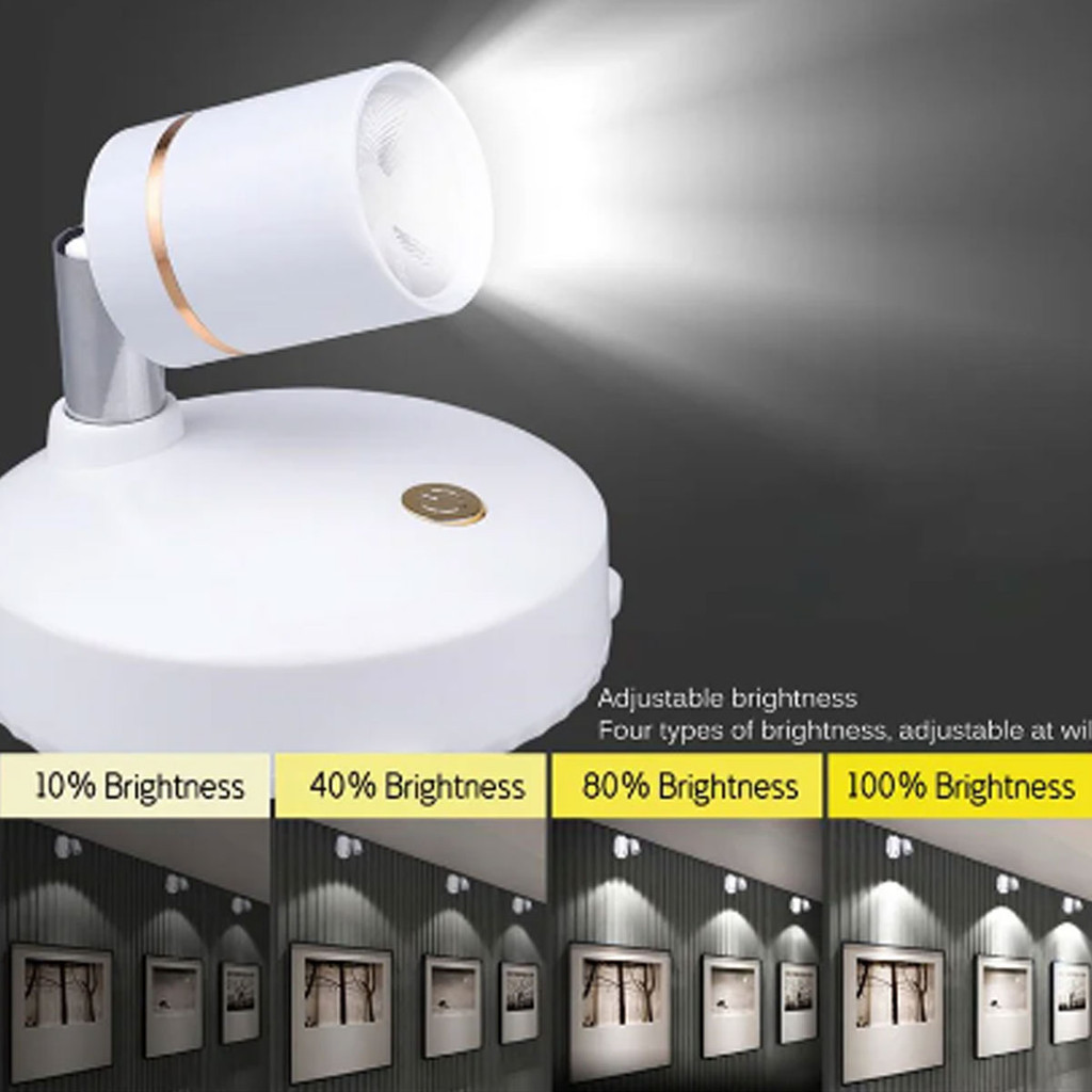 Wireless Spotlight Battery Powered Mini Picture Light Indoor Dimmable ...