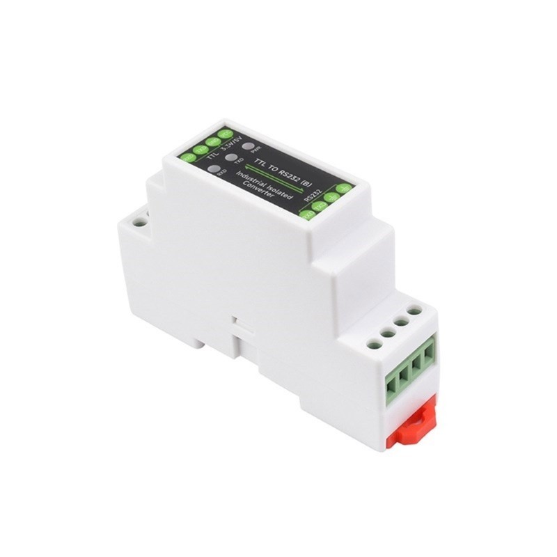 LI DIN-Rail TTL to RS232 Isolated Serial Converter Full Duplex Multiple ...