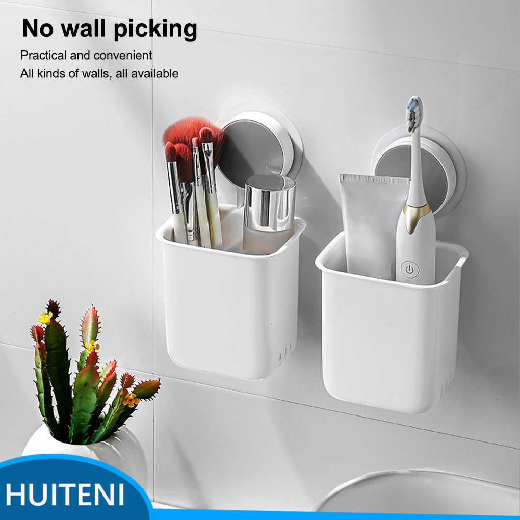 Toothbrush Holder Wall Bathroom Kitchen Hanging Removable Cup Box ...