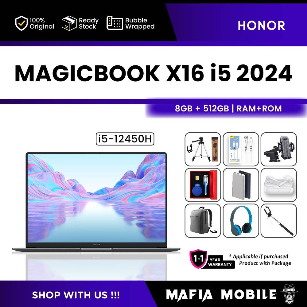 HONOR MagicBook X16 2024 [8GB RAM 512GB SSD] - Original HONOR Malaysia ...