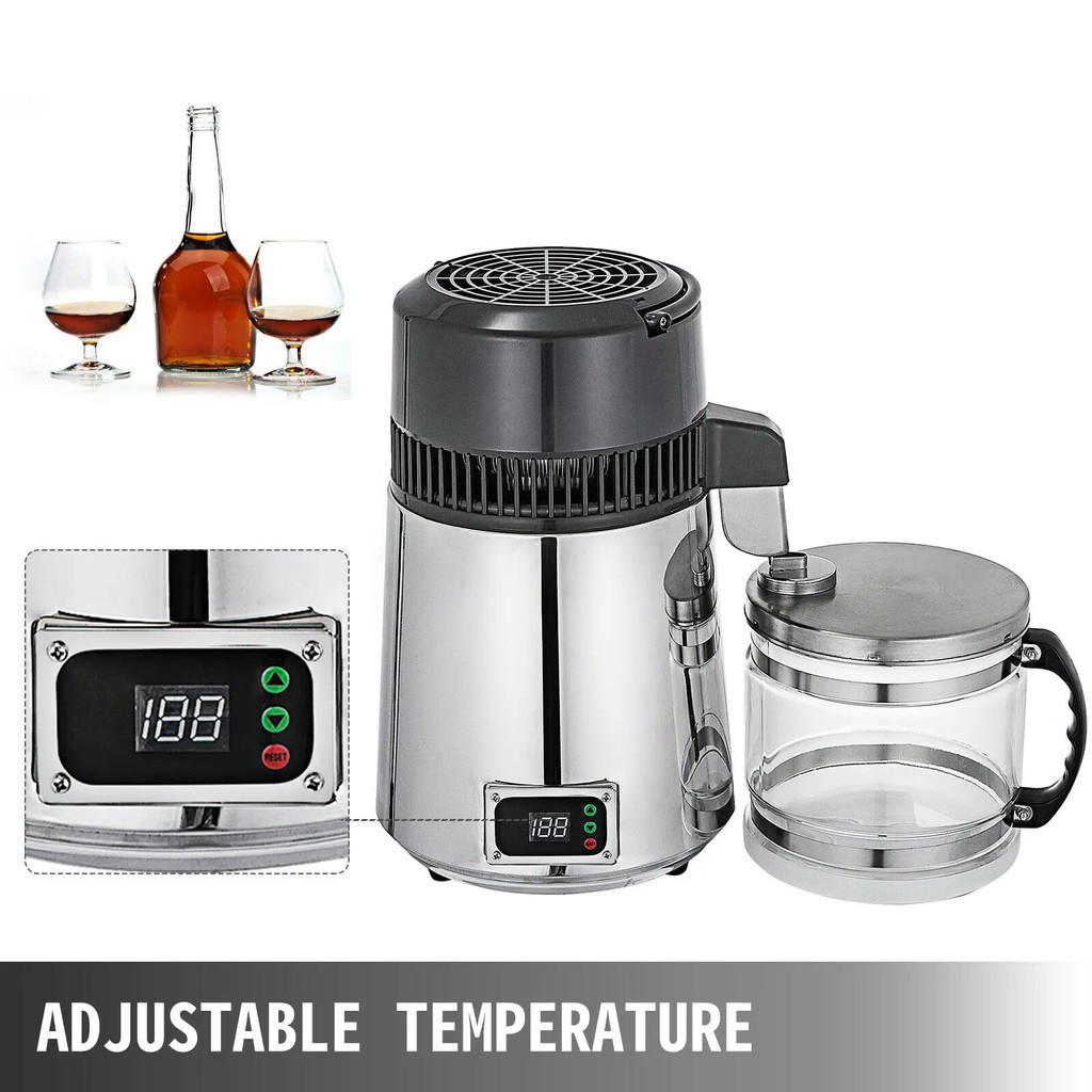 Distilled Water Machine 4L Temperature Controlled Water Distiller Safe ...