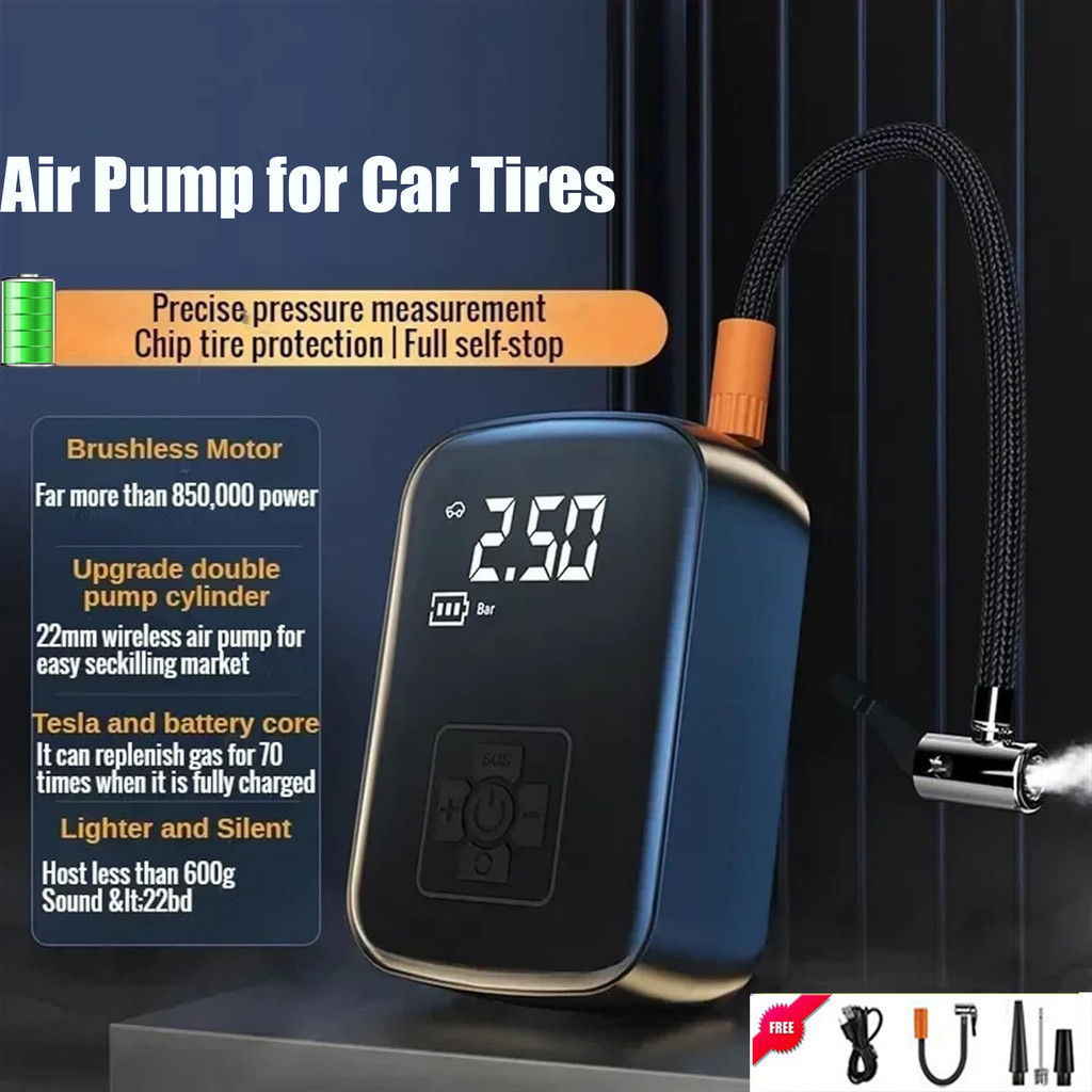 Cordless Air Pump Car tyre Pump Wireless Pump Tyre Air Compressor Pam ...