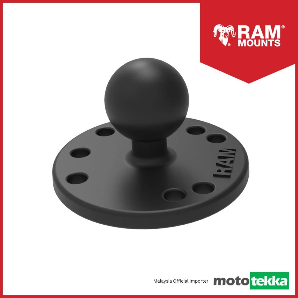 RAM Mounts Round Plate with Universal AMPS hole pattern (RAM-B-202U ...