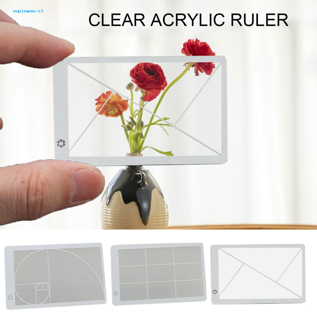oupinwou Acrylic Viewfinder Ruler Golden Ratio Viewfinder Ruler for ...