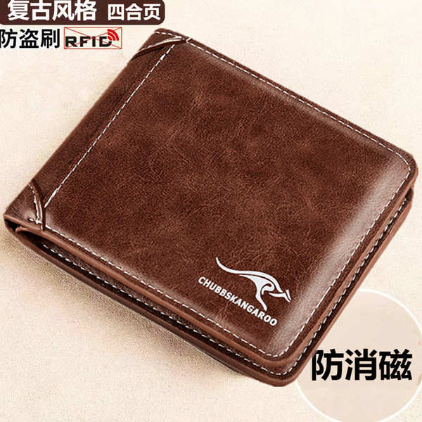 dompet lelaki dompet Wallet Men's Horizontal Style Genuine Leather ...