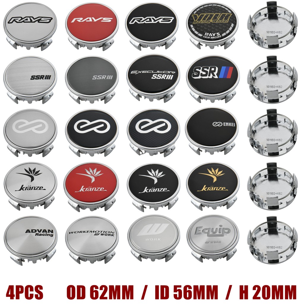 62mm Wheel Cover Cap RAYS ENKEI Emblem Wheel Center Hub Cap Rim Caps ...