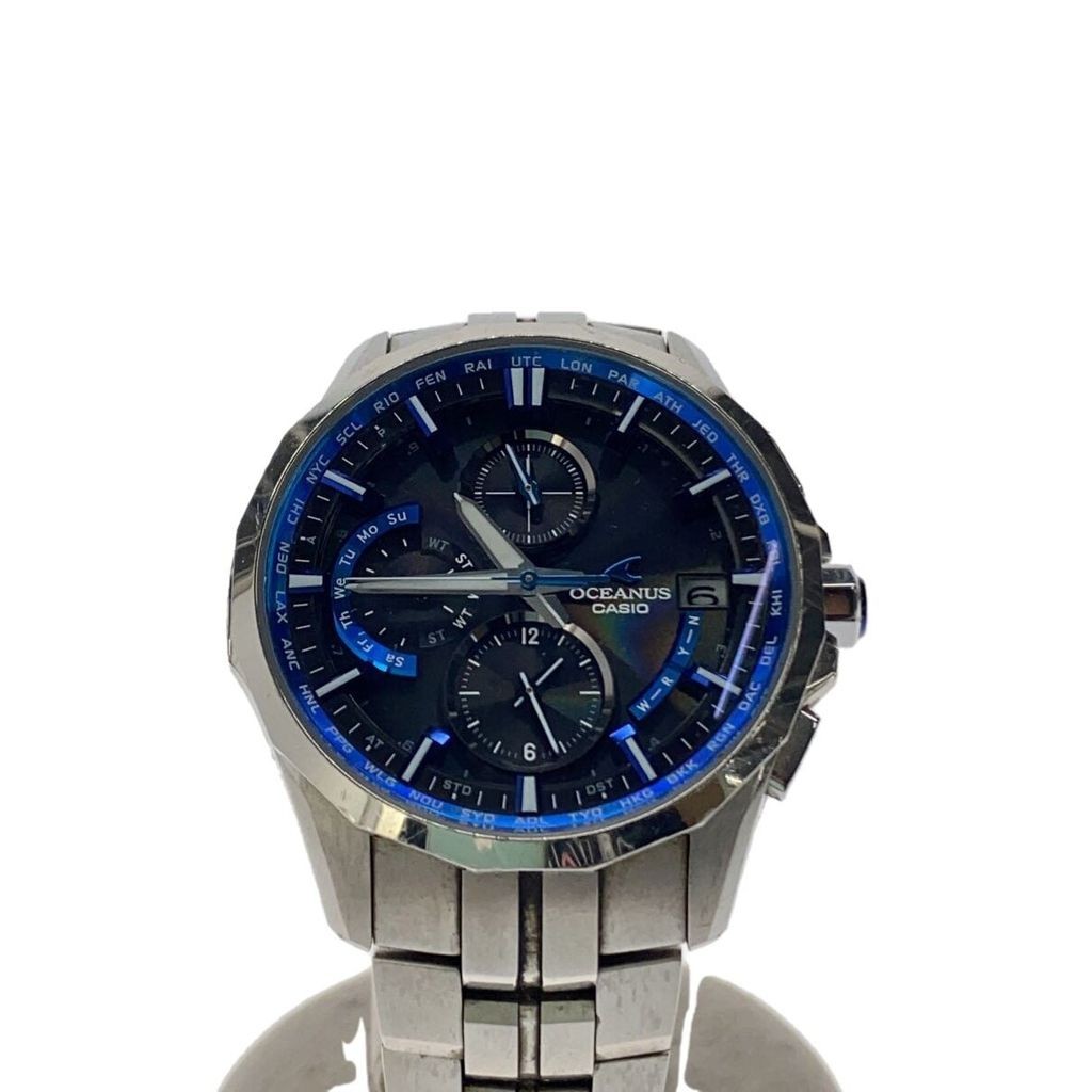 CASIO Men's Watch OCEANUS Solar Analog Stainless Steel BLK WHT 0CW ...
