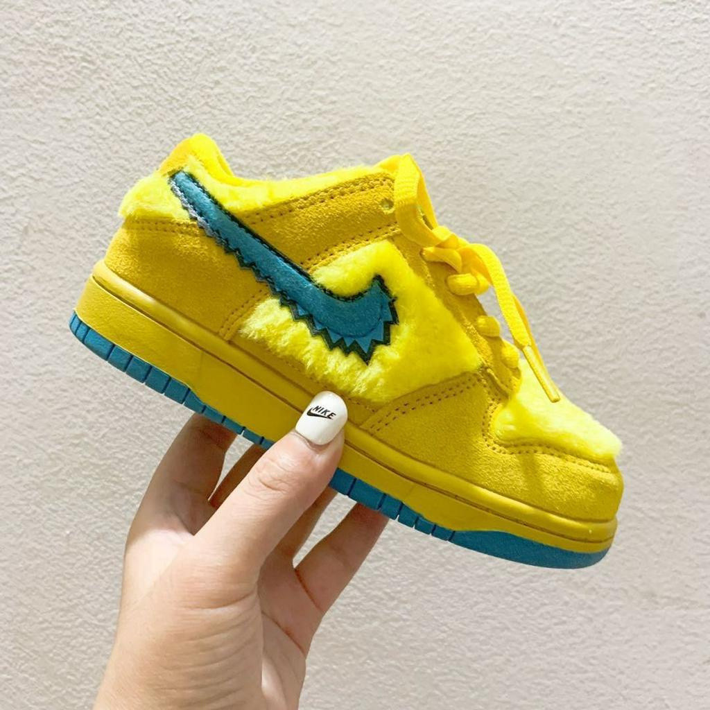 Kasut kanak-kanak kulit Nike SB Dunk untuk kasut larian lelaki dan ...