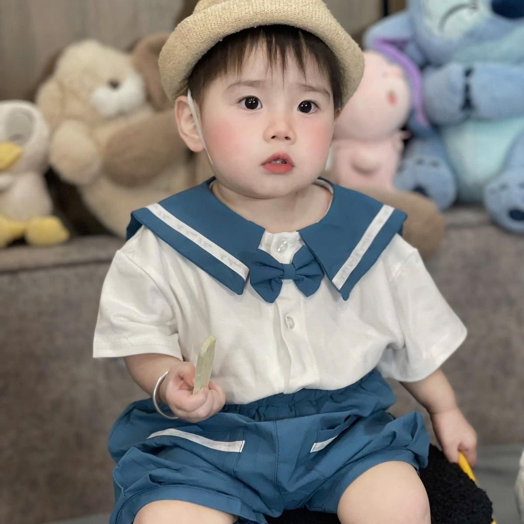 Sailor set for Korean boys and girls 6-12kg | Shopee Malaysia