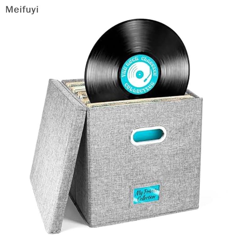[Meifuyi] 12-Inch Vinyl Record Storage Boxes With Lids And Handles ...