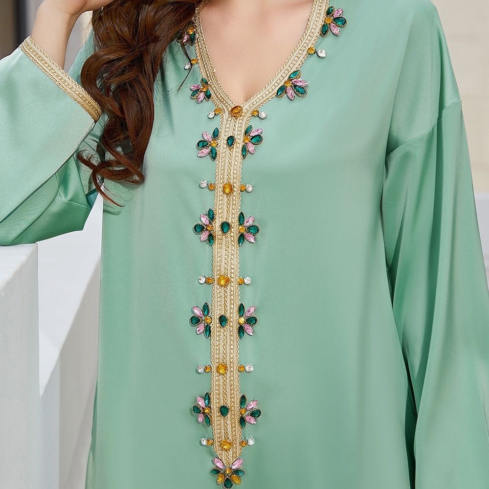 Malaysia Ethnic Costume Arabic Plus Size Robe Long dress Banquet ...