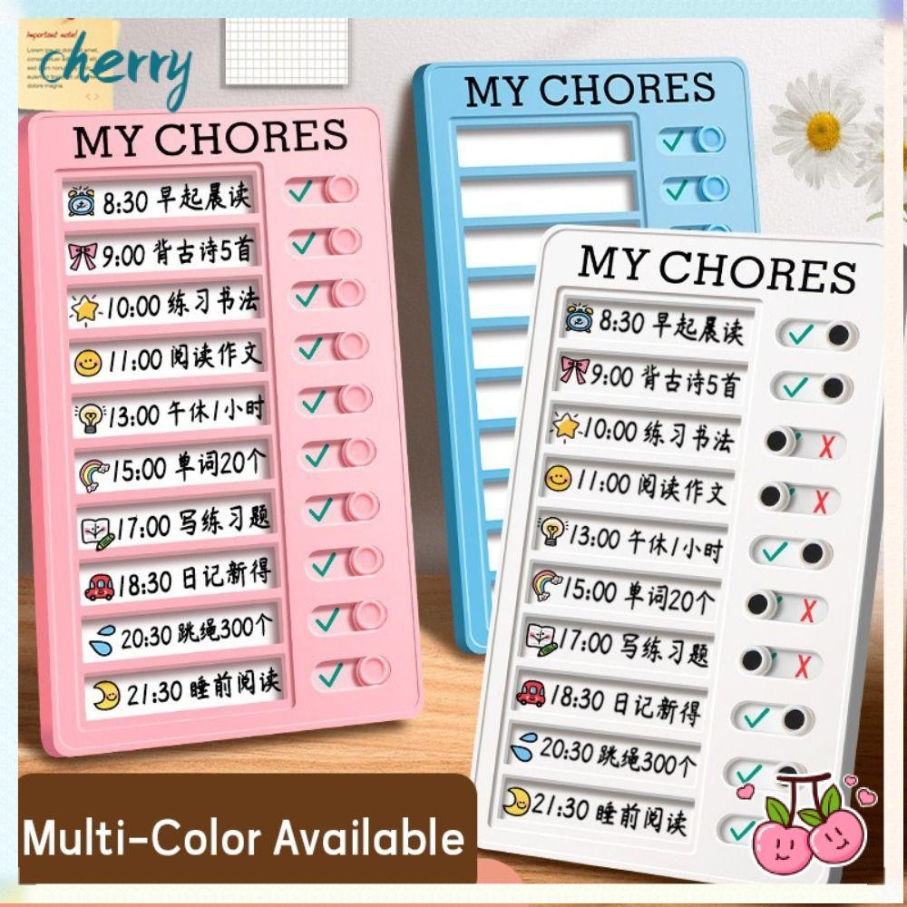 CHERRY My Chores Checklist, Plastic Detachable Daily Planner Memo ...