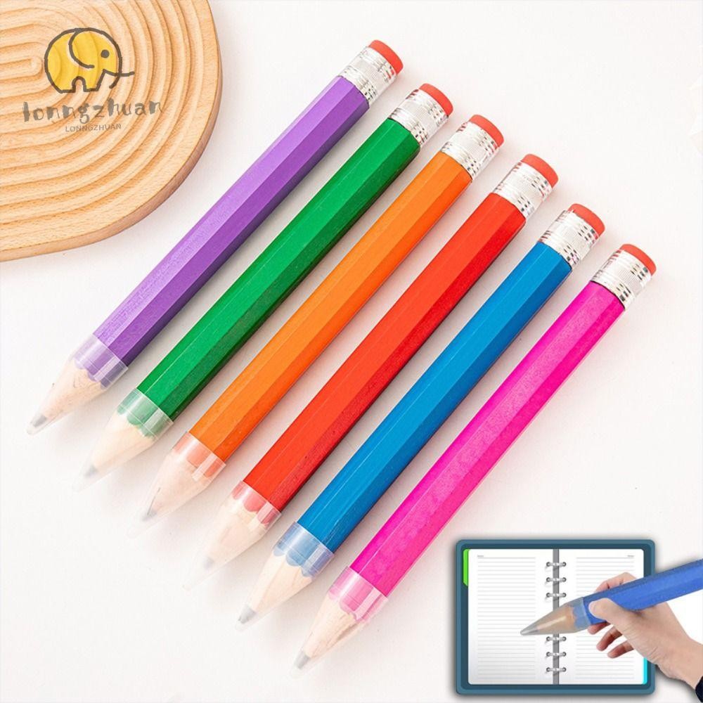 LONNGUVO Giant Pencil, Spray Paint Wooden Large Wood Pencil, Fashion ...