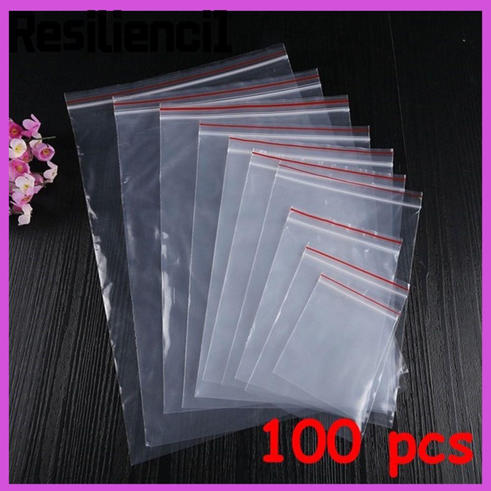 RESILIENCI1 100 pcs/pack Plastic Home Packaging Storage PE Pouch ...