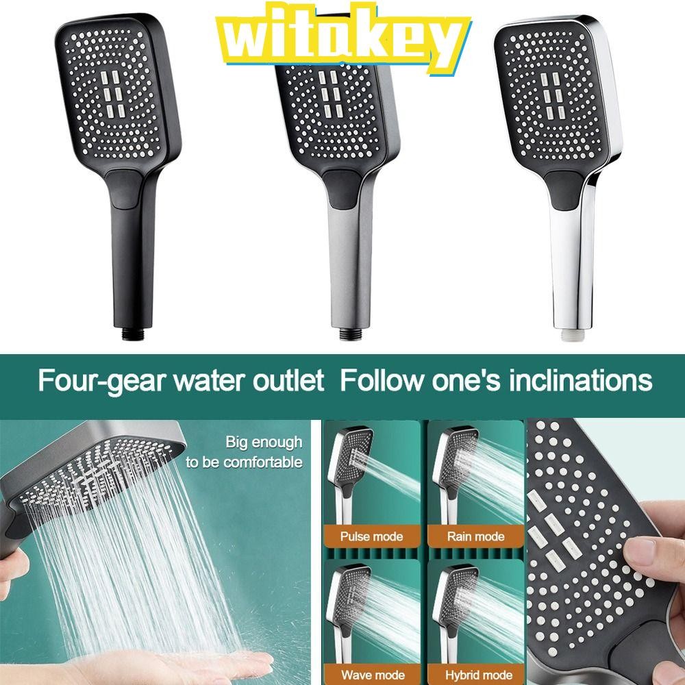 WITAKEY Water-saving Sprinkler Rainfall 4 Mode Adjustable High Pressure Useful Universal Shower ...
