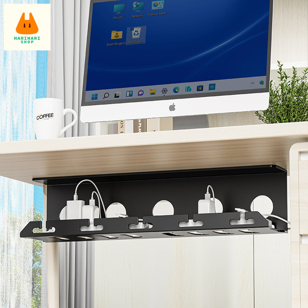 Tray Under Desk Wire Storage Rack Under Table Cable Management Tray ...