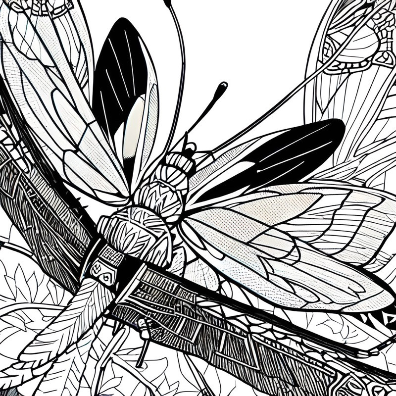 Insects (Japanese Anime Manga Style) Set of 40 A4 A5 Coloring Pages for ...