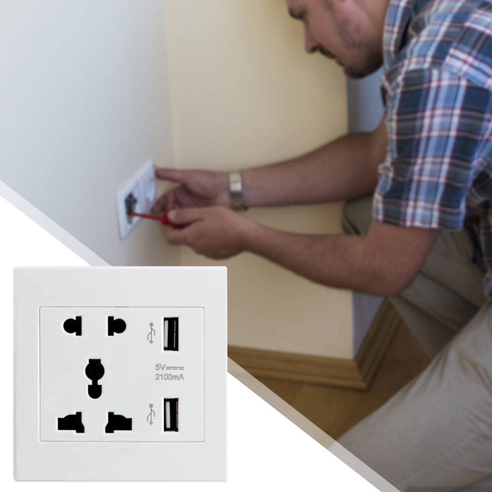 5 Hole Universal Socket Multifunctional All In 1 Wall Power Socket For ...