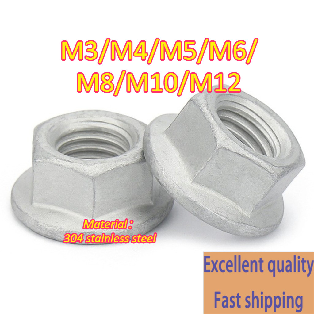 304 Stainless Steel Flange Nut Flat/Daclo Flat Bottom Hex Nut M3/M4/M5 ...