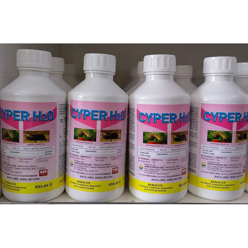 [ORIGINAL] 1L 4L CYPER H2O FARMCOCHEN Racun Serangga Cypermethrine 20.0 ...