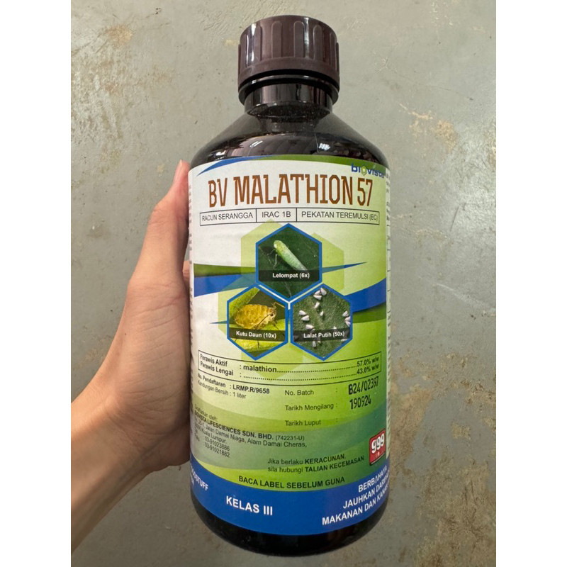 [ORIGINAL] 1L BV MALATHION 57 BIOVISTA /Racun Ulat/Insecticide/KutuTrip ...