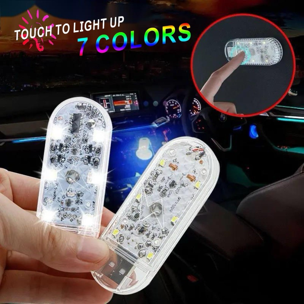 2025 LED Car Mini Touch Light USB Charging Portable Auto Roof Ceiling ...