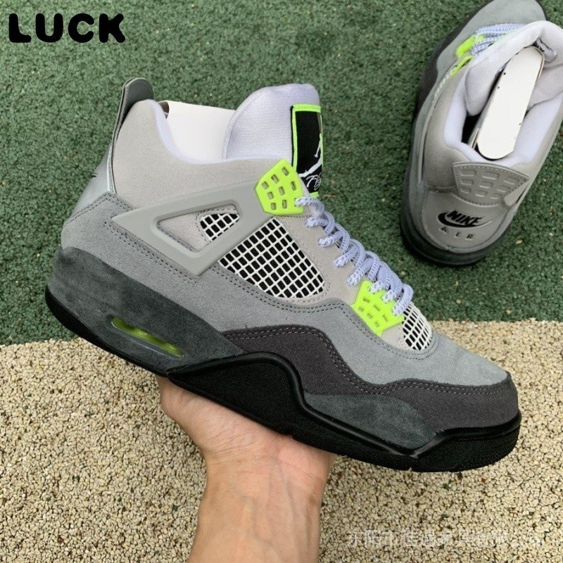 2021baharu ar Jordan 4 retro se "neon 95" CT5342-007 kasut lelaki aj4 ...