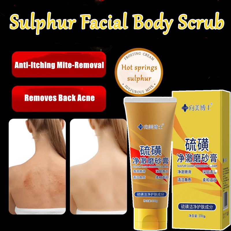 DR.XME Sulphur Facial Body Scrub Whole Body Exfoliates Skin Improves ...