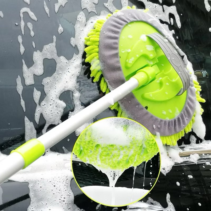 Car Mop Car Wash Mop Adjustable Telescoping Car Cleaning Mop Long ...