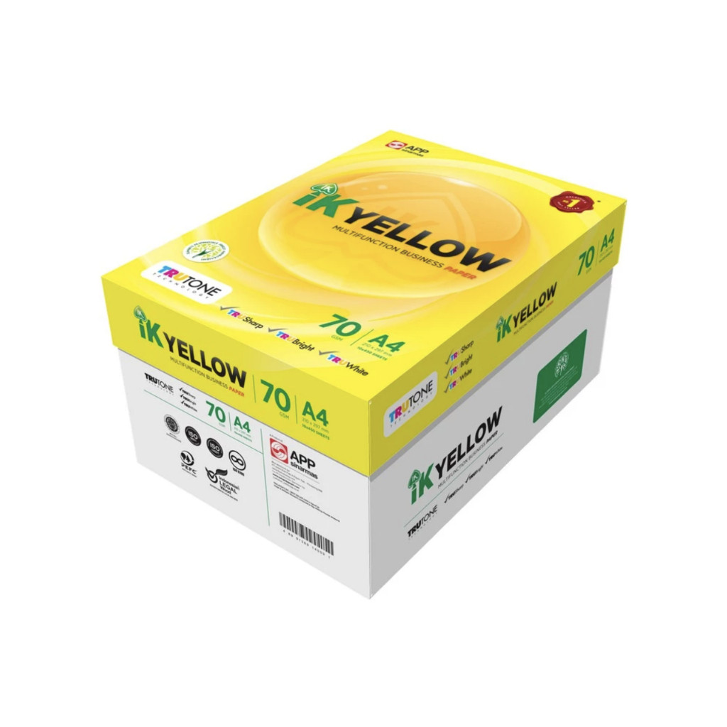 IK Yellow A4 Paper/Kertas A4 70gsm 450 sheets (10 Units/1 Carton) | Shopee Malaysia
