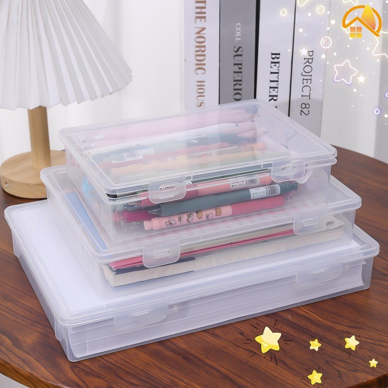 Transparent A4 A5 File Box Clear Desk Document Paper Organizer Case ...