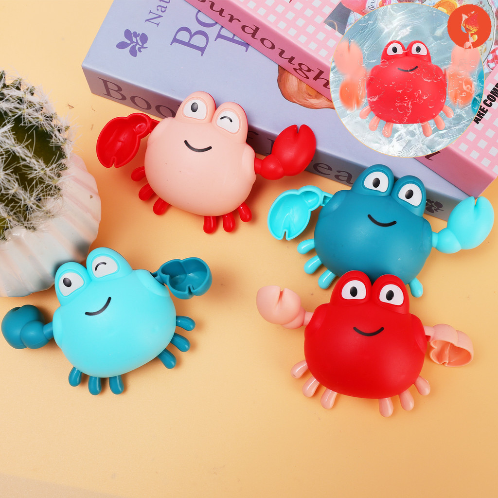 Floating Cute Crab Toys Cartoon Baby Shower Water Swimming Crab ...