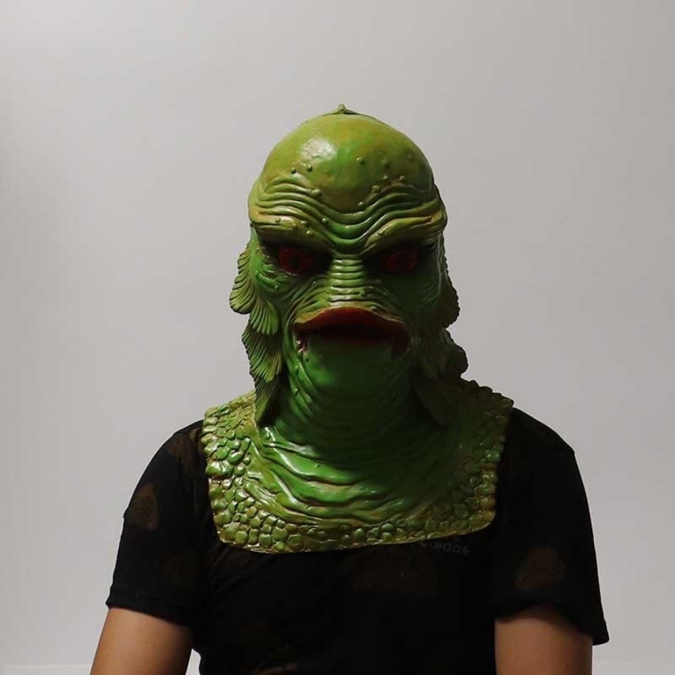 Shopee Official Latex Mermaid Monster Headgear Movie Black Lake Monster ...