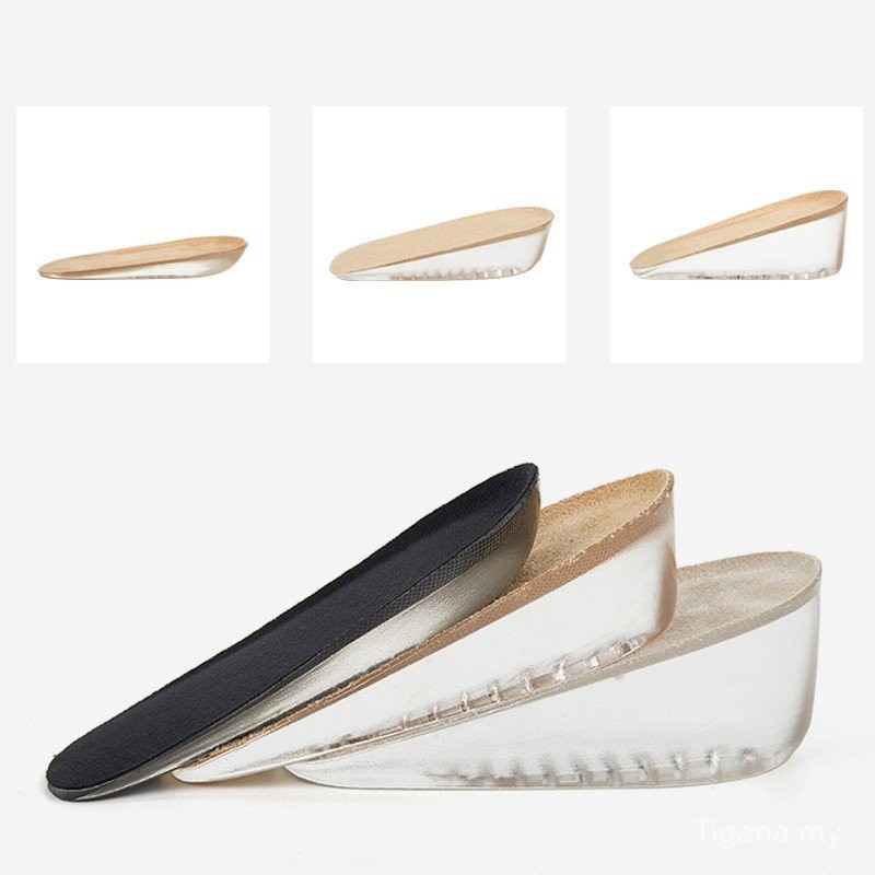 Silicone Heightening Pad pu Insole Invisible Heightening Heel Pad Inner ...