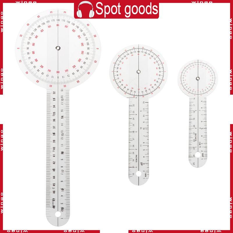 WIN Compact Physio Goniometer Angle Protractor Inch Ruler Joint Bend ...