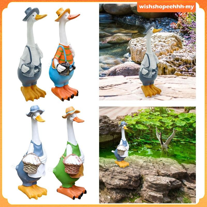 [WishshopeehhhMY] Animal Garden Statue Decor Resin Duck Statues ...