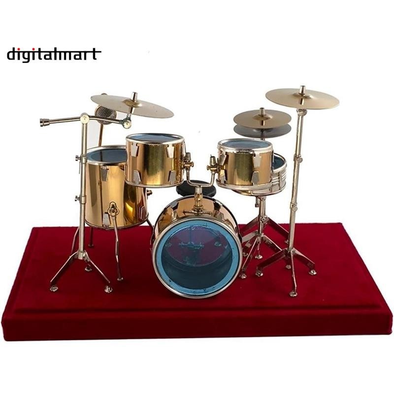 Miniature Jazz Drum Kit Model Mini Drum Cymbal Musical Instrument Model ...
