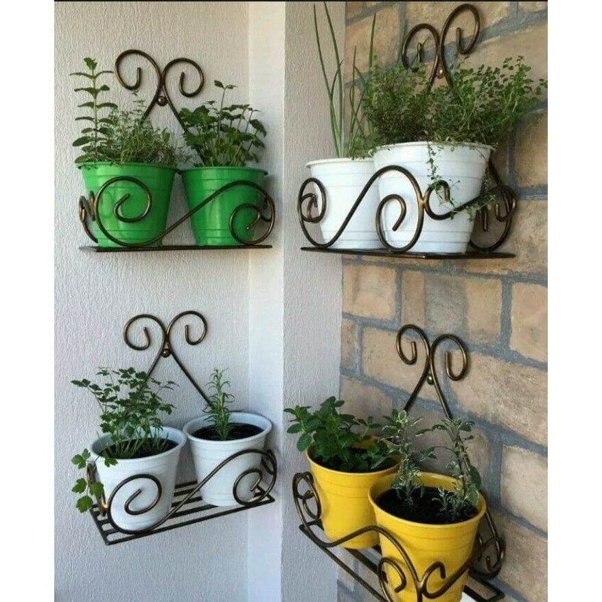 Standing WALL FLOWER POT RACK 40 cm LONG (FREE CONCRETE NAILS) | Shopee ...