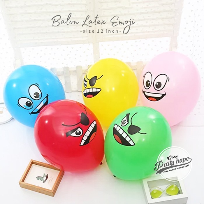Colorful Emoticon Latex Balloons/Emoji Motif Balloons/Emoticon Balloons | Shopee Malaysia