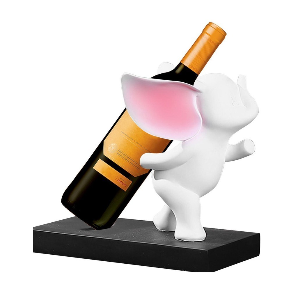 Resin Elephant Red Wine Rack Elephant Model Wine Bottle Holder Stand ...
