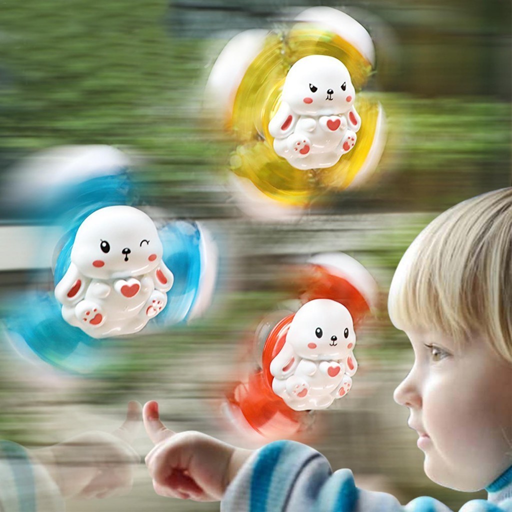 Suction Cup Spinners for Babies 3pcs Suction Cute Rabbit Fidget Toy ...